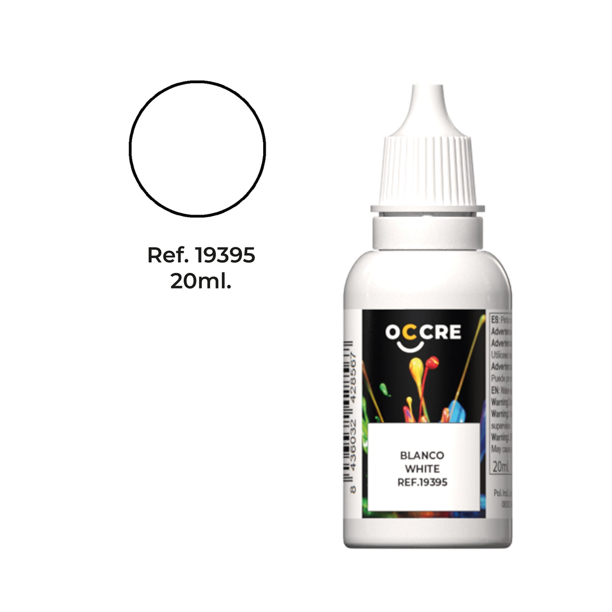 Buy OcCre - Color Blanco | Pintura Acrílica al Agua | 20 ml - Fast ...