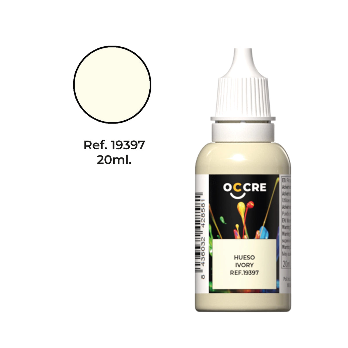 OcCre - Cor Osso | Tinta Acrílica à Base de Água | 20 ml