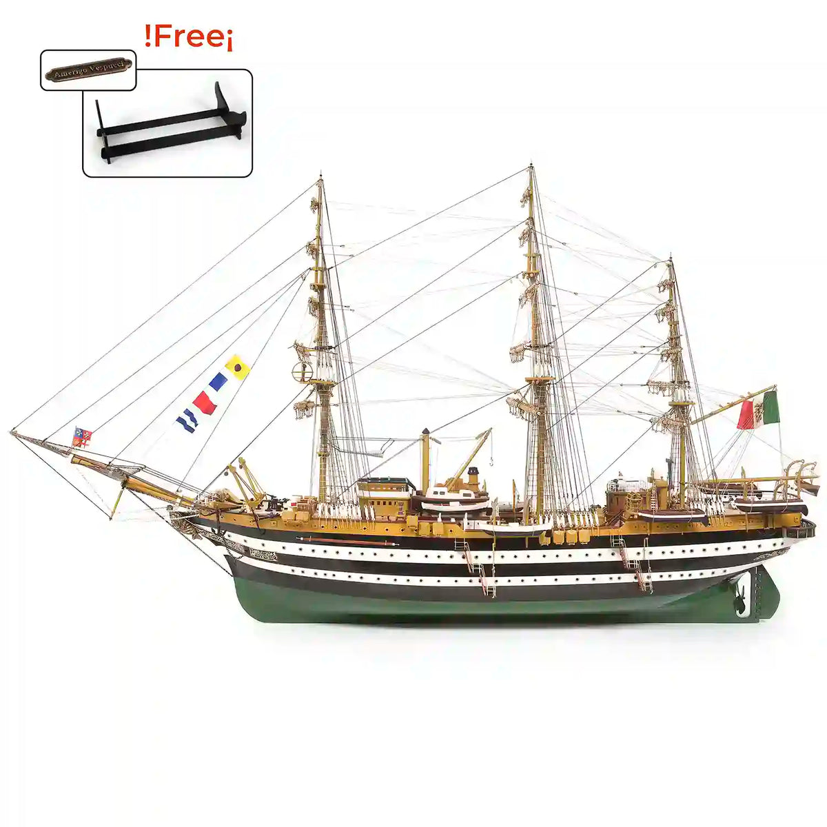The Amerigo Vespucci Basic | Wooden Ship Model - OcCre